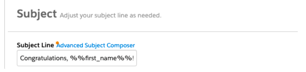 How to Add/Modify a Subject Line in Pardot | University of Colorado